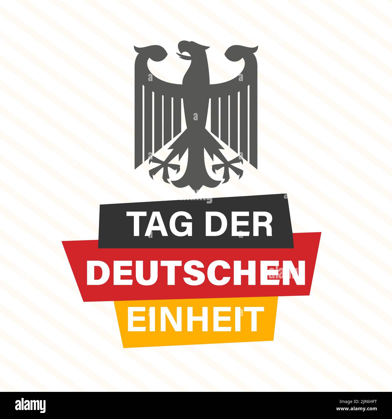 Tag der Deutschen Einheit. Translation; Germany Unity Day greeting ...