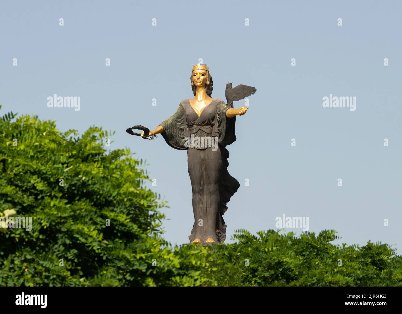 Statue of St. Sofia the goddess of wisdom as the symbol of Sofia ...