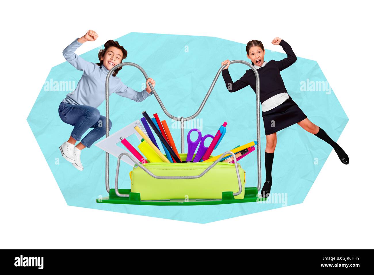 Boy girl pencil case Cut Out Stock Images & Pictures - Alamy
