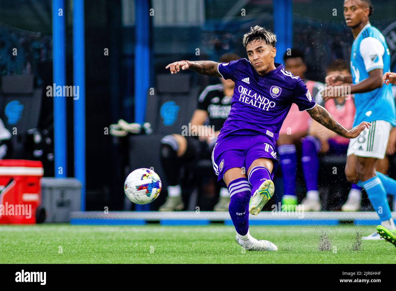 August 21, 2022: Orlando City forward Facundo Torres (17) with the ball ...
