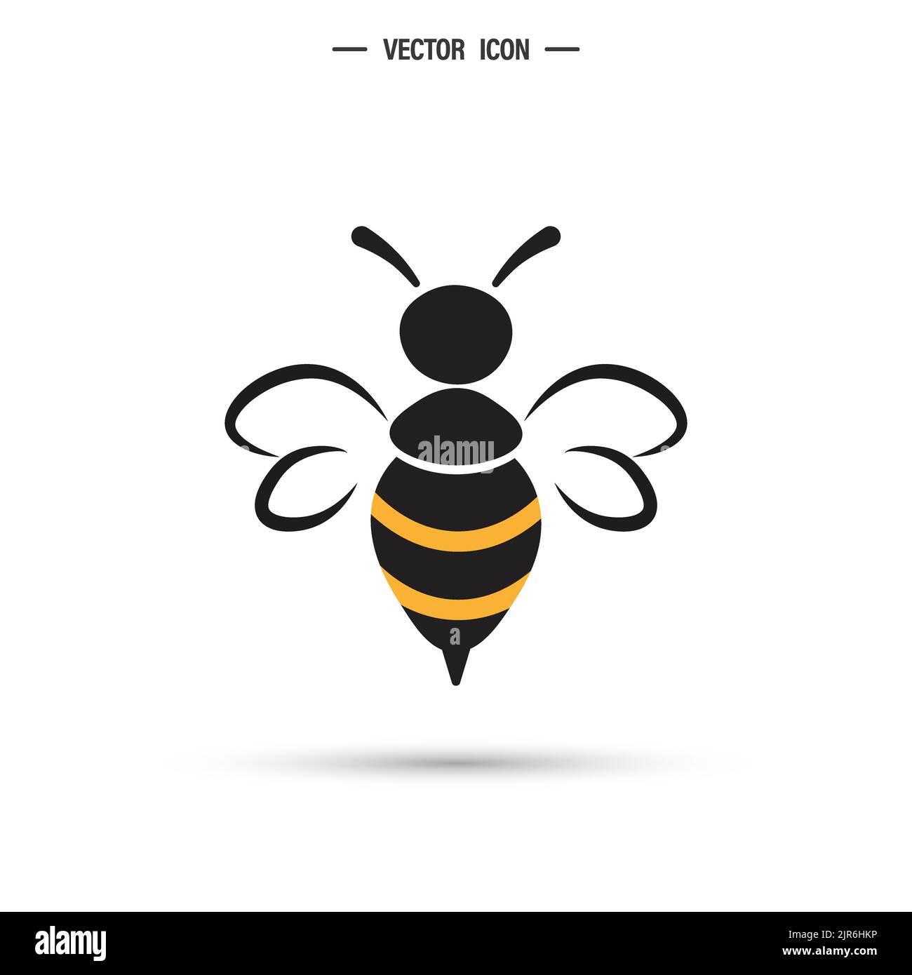 Honey bee icon. Bumblebee, Honey making concept. vector illustration ...