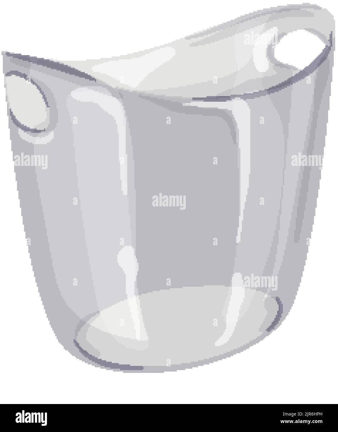 transparent plastic bucket container cartoon vector illustration Stock ...