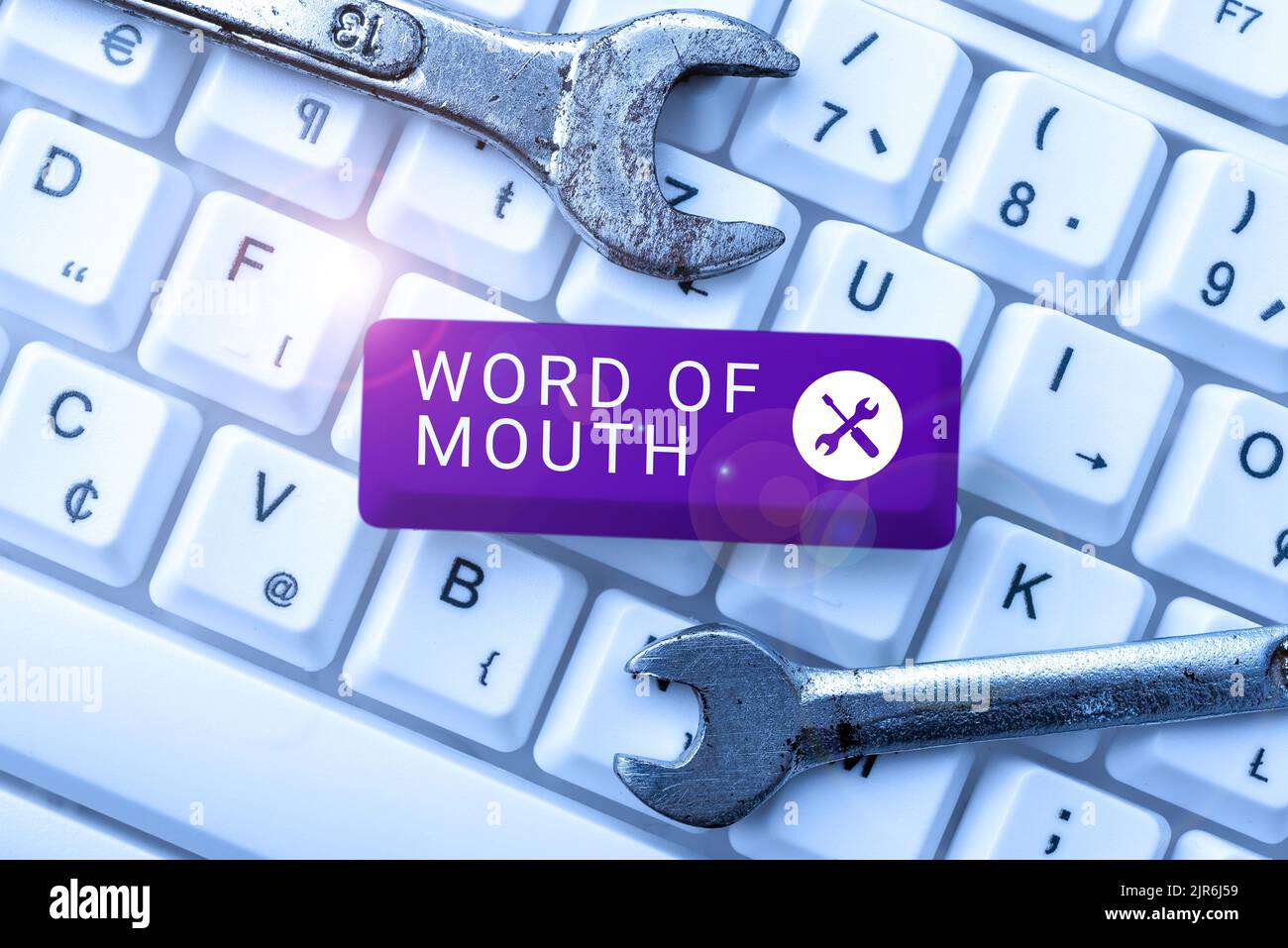 Conceptual caption Word Of Mouth. Business overview Oral spreading of ...