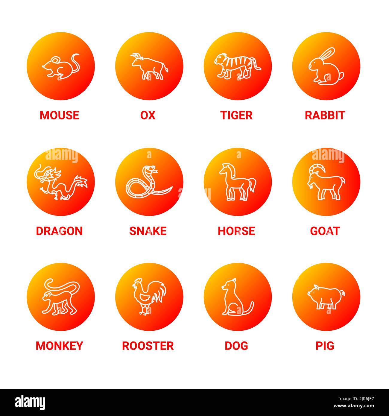 Traditional chinese icons set Cut Out Stock Images & Pictures - Alamy