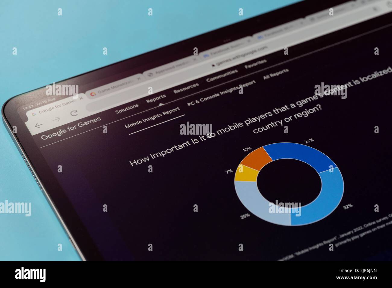 New york, USA - august 20, 2022: Checking circle graphic google ads ...