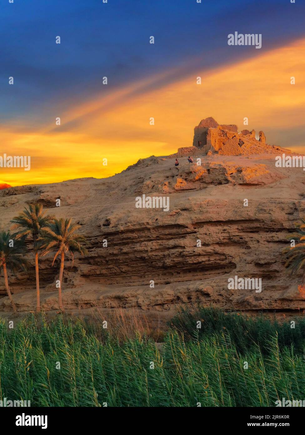 A vertical shot of an ancient archaeological shrine located on the ...