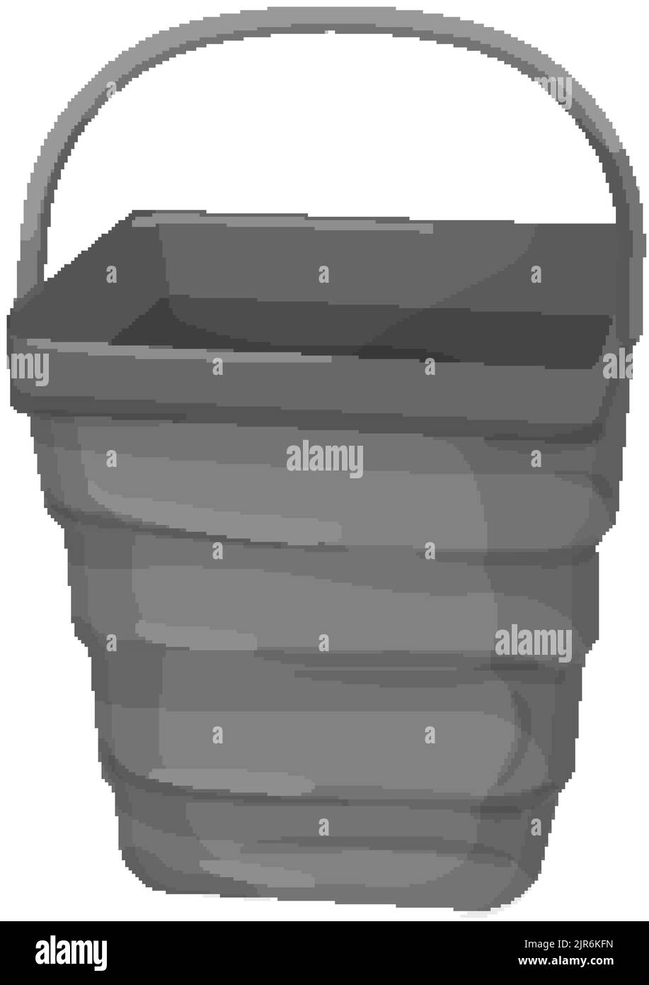 package plastic bucket container cartoon vector illustration Stock ...