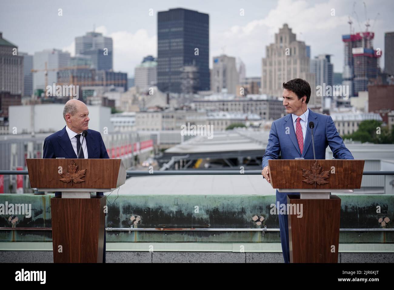 Montreal, Canada. 22nd Aug, 2022. German Chancellor Olaf Scholz (SPD ...