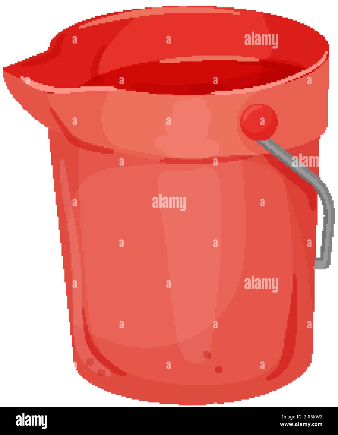 pot plastic bucket container cartoon vector illustration Stock Vector ...