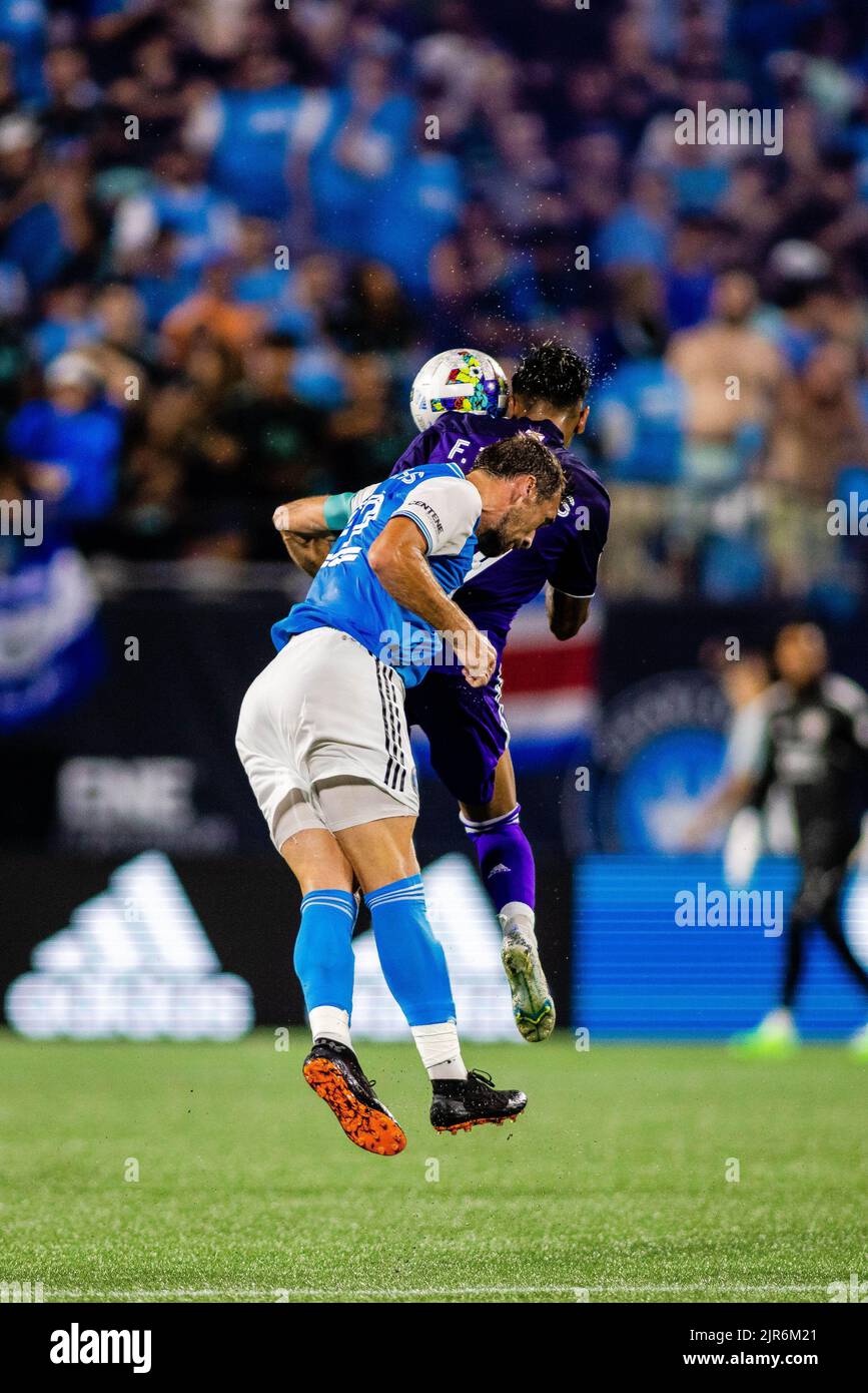 August 21, 2022: Charlotte FC defender Christian Fuchs (22) and Orlando ...