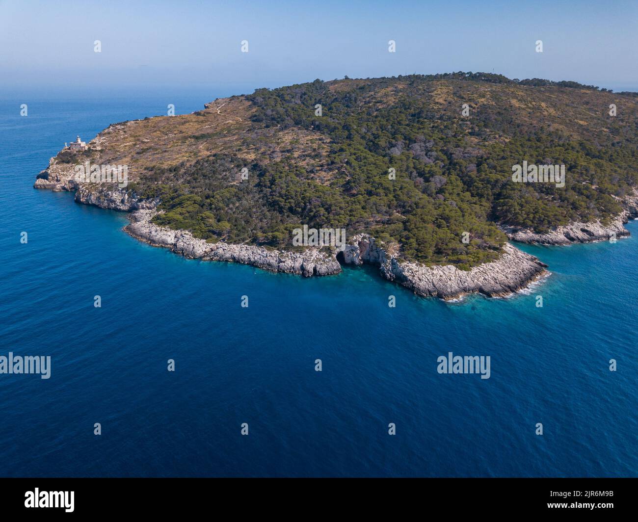 Italy, August 2022: aerial view of the archipelago of the Tremiti ...