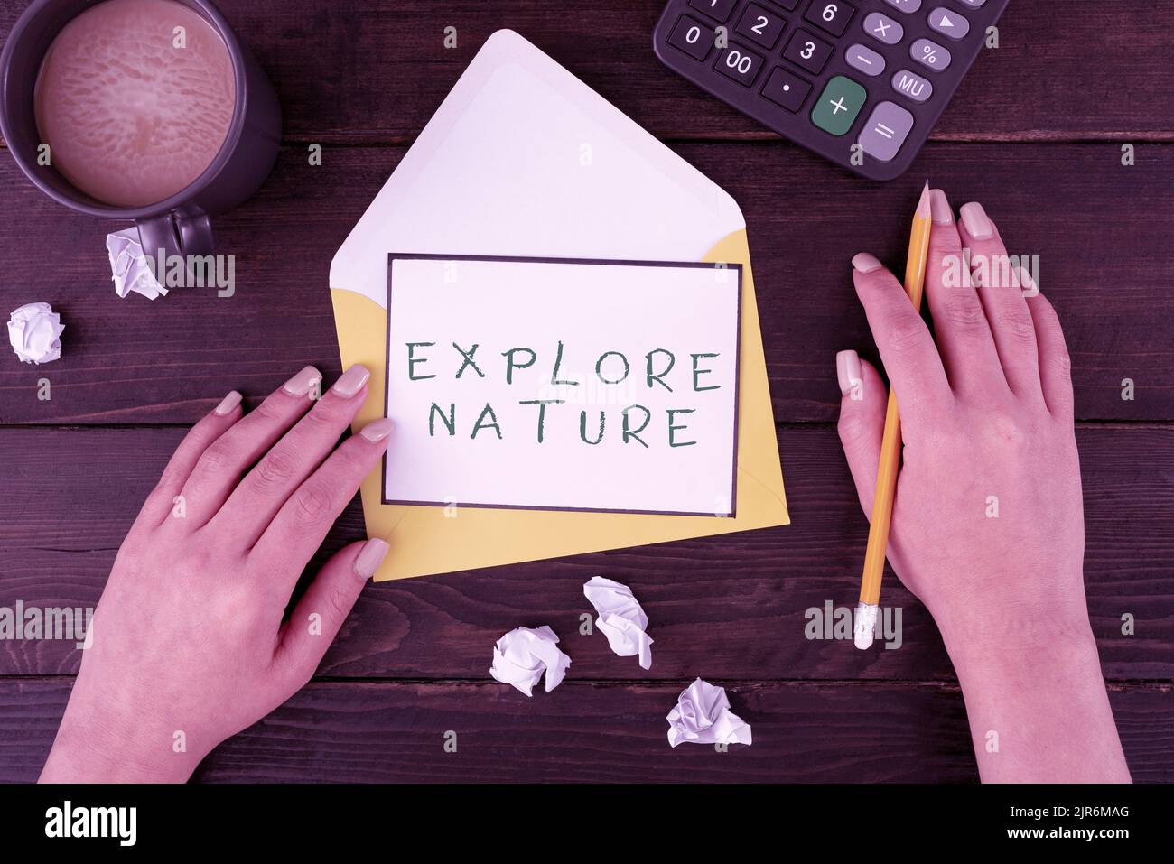 Inspiration showing sign Explore Nature, Word Written on Reserve ...