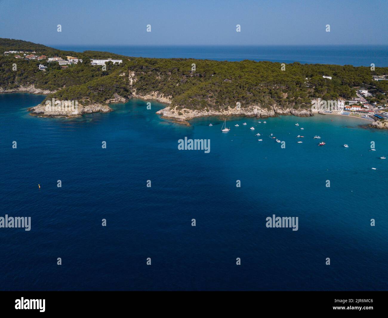 Italy, August 2022: aerial view of the archipelago of the Tremiti ...
