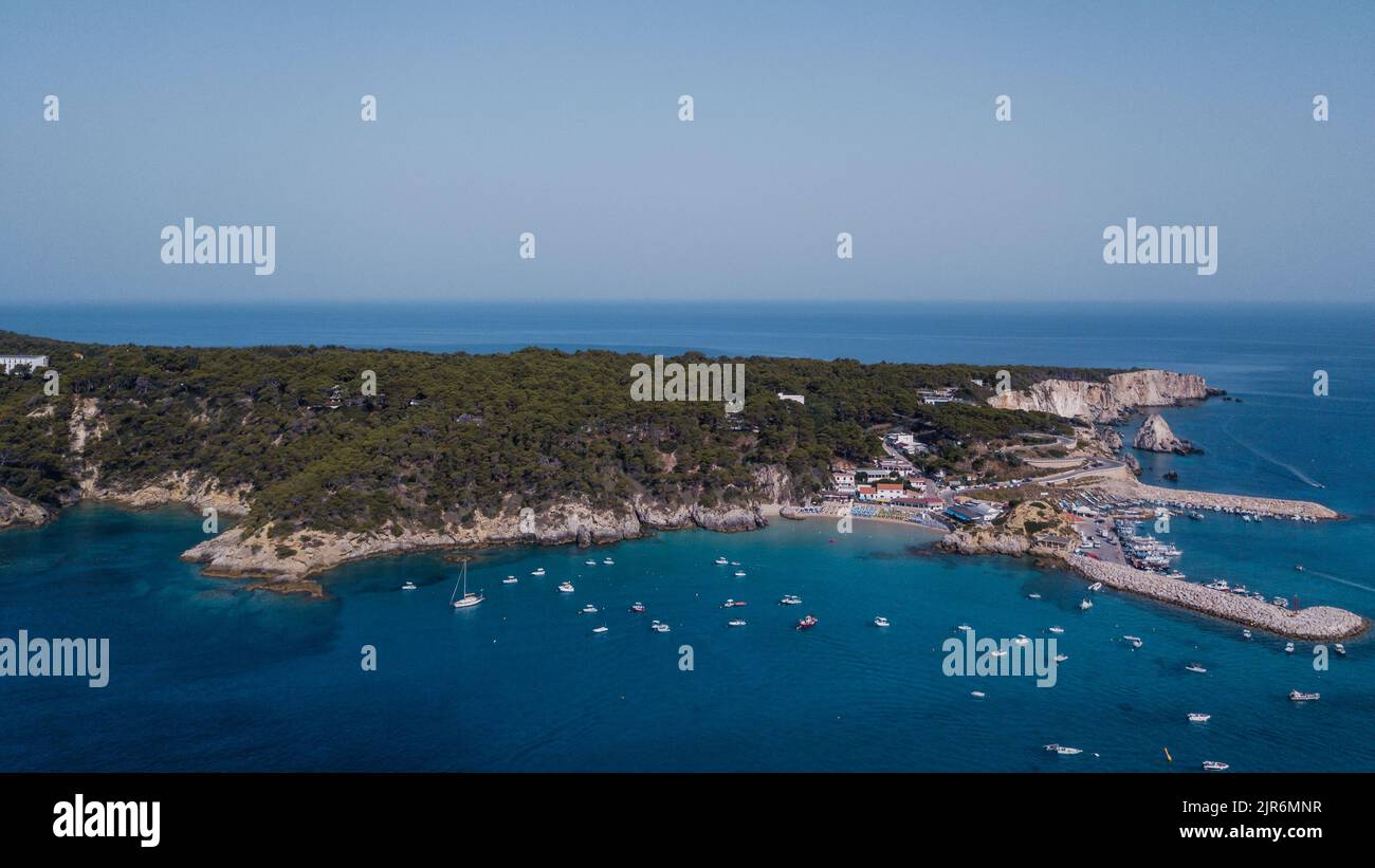Italy, August 2022: aerial view of the archipelago of the Tremiti ...