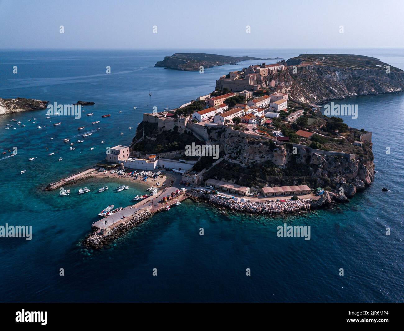 Italy, August 2022: aerial view of the archipelago of the Tremiti ...