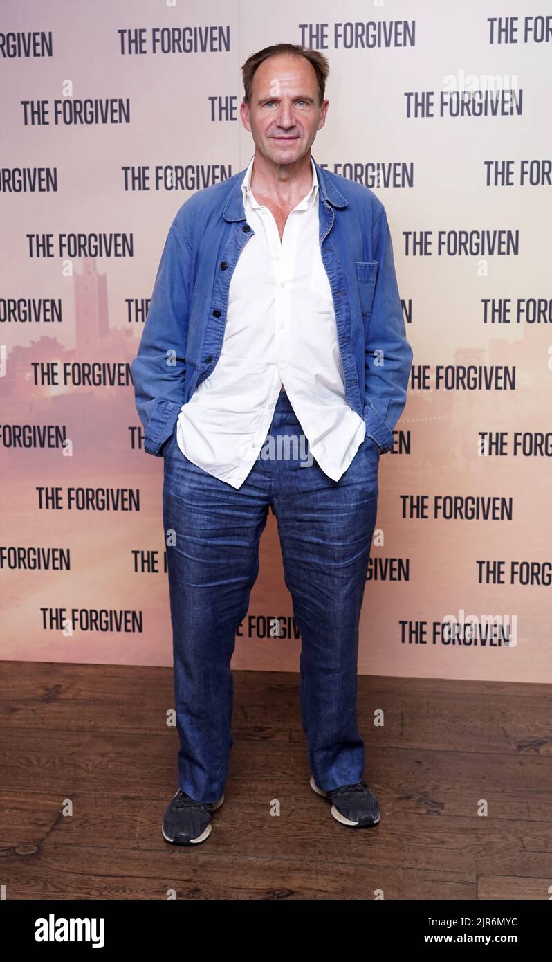 Ralph Fiennes at a photocall ahead of a screening of The Forgiven, at ...