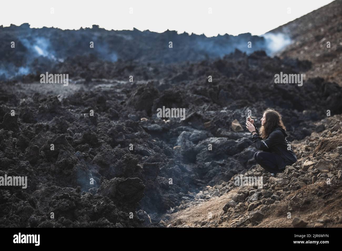 Eruption of the Meradalir Volcano, Reykjanes Peninsula, Iceland, August ...