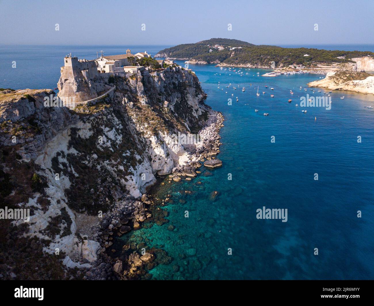Italy, August 2022: aerial view of the archipelago of the Tremiti ...