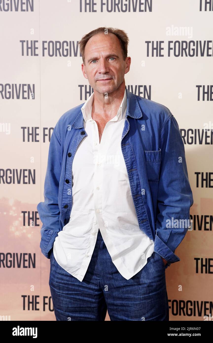 Ralph Fiennes at a photocall ahead of a screening of The Forgiven, at ...