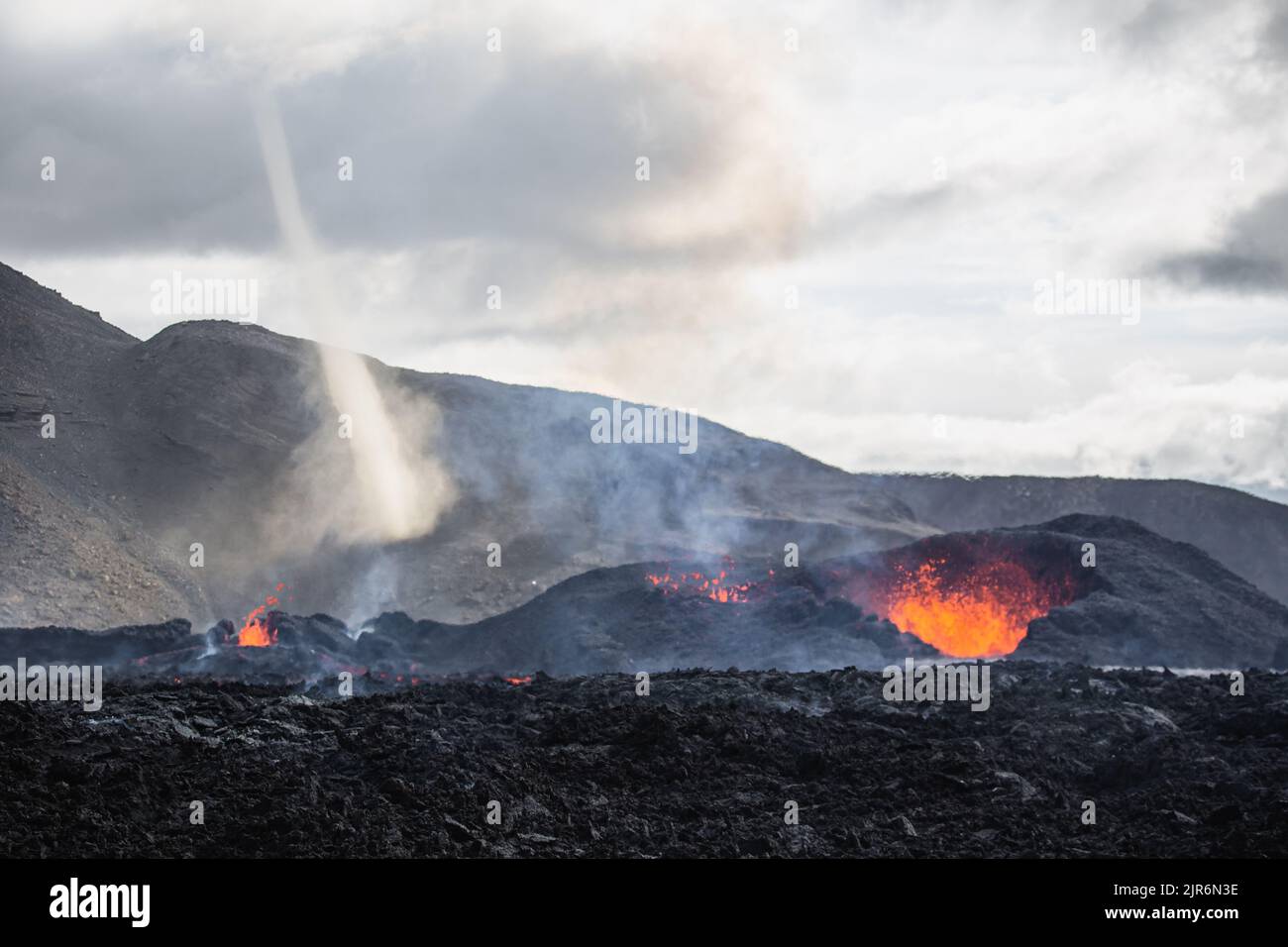 Eruption of the Meradalir Volcano, Reykjanes Peninsula, Iceland, August ...