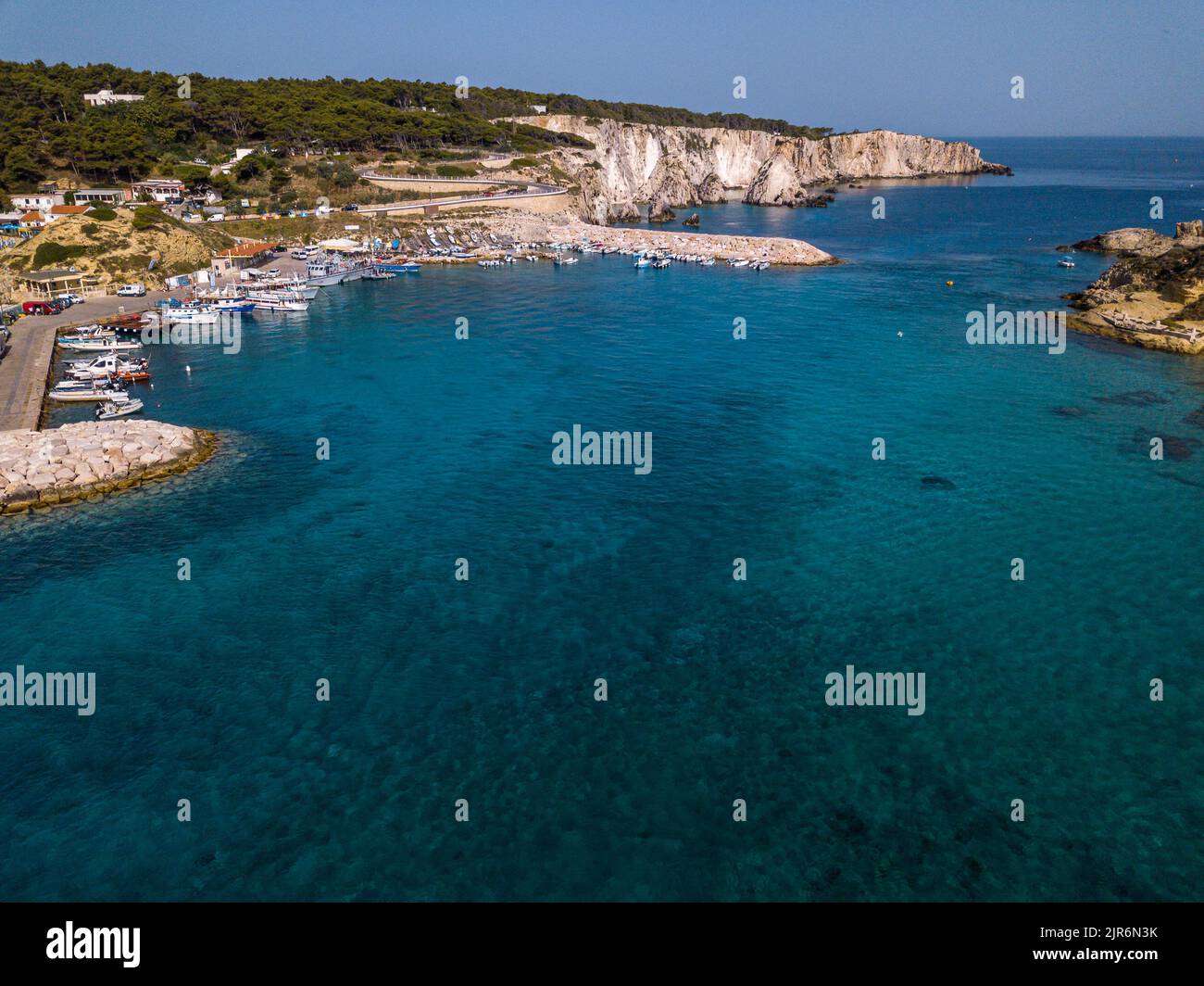 Italy, August 2022: aerial view of the archipelago of the Tremiti ...