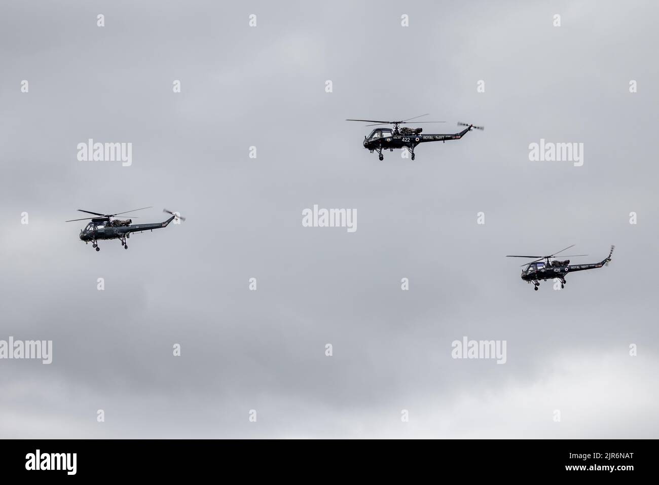 Historical collection of Westland Wasp helicopters airborne at the Fly ...