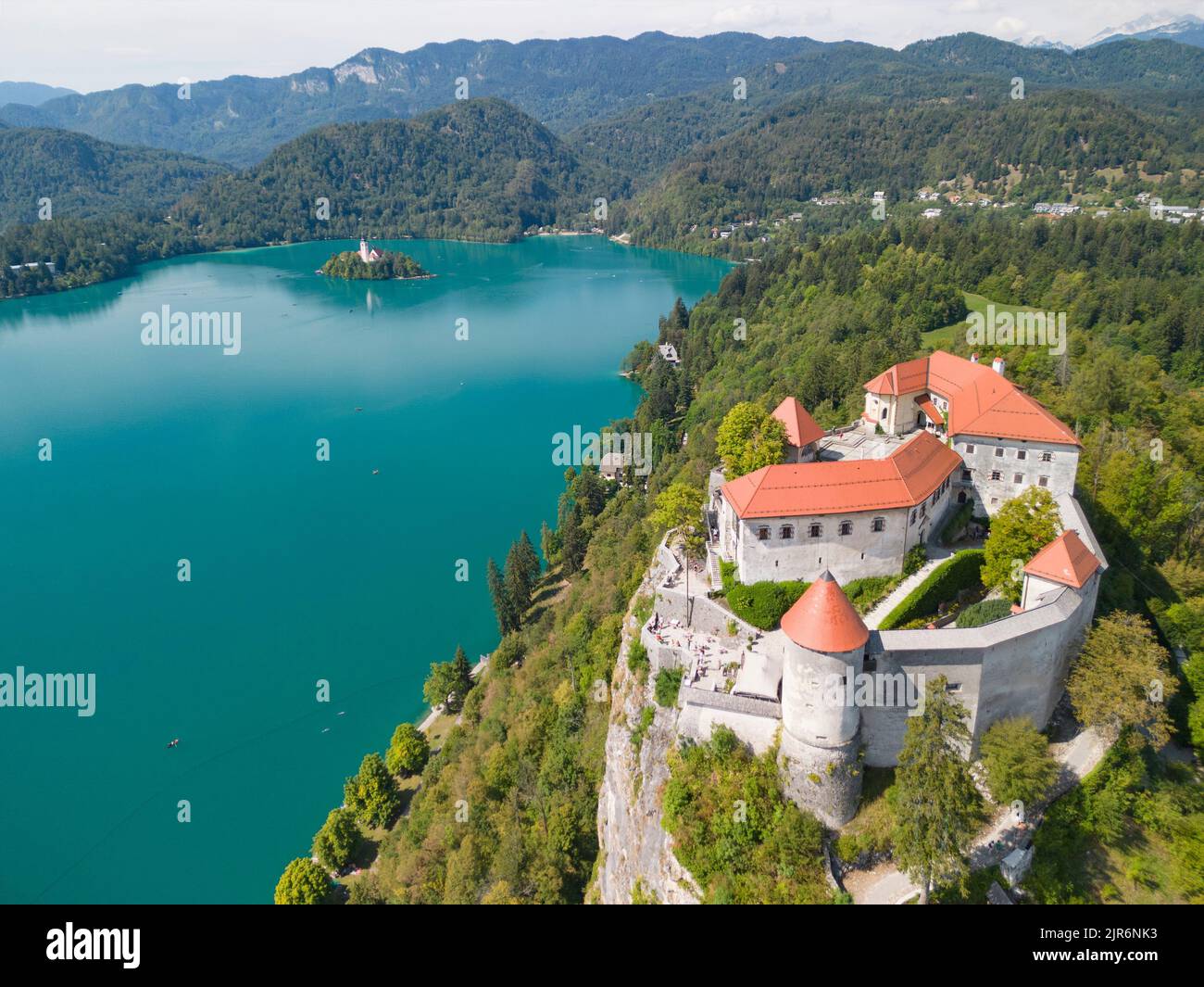 An aerial view of the Lake Bled in Slovenia Stock Photo - Alamy