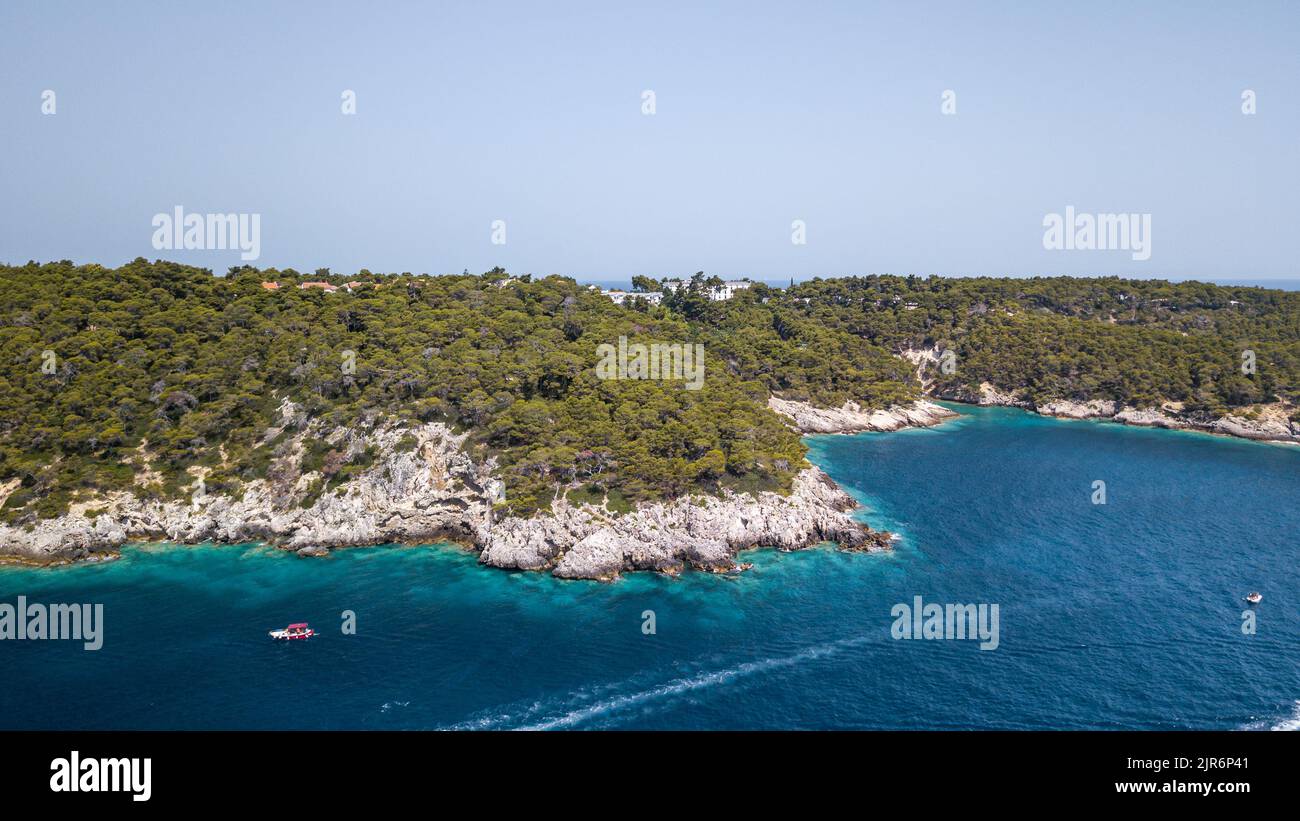 Italy, August 2022: aerial view of the archipelago of the Tremiti ...
