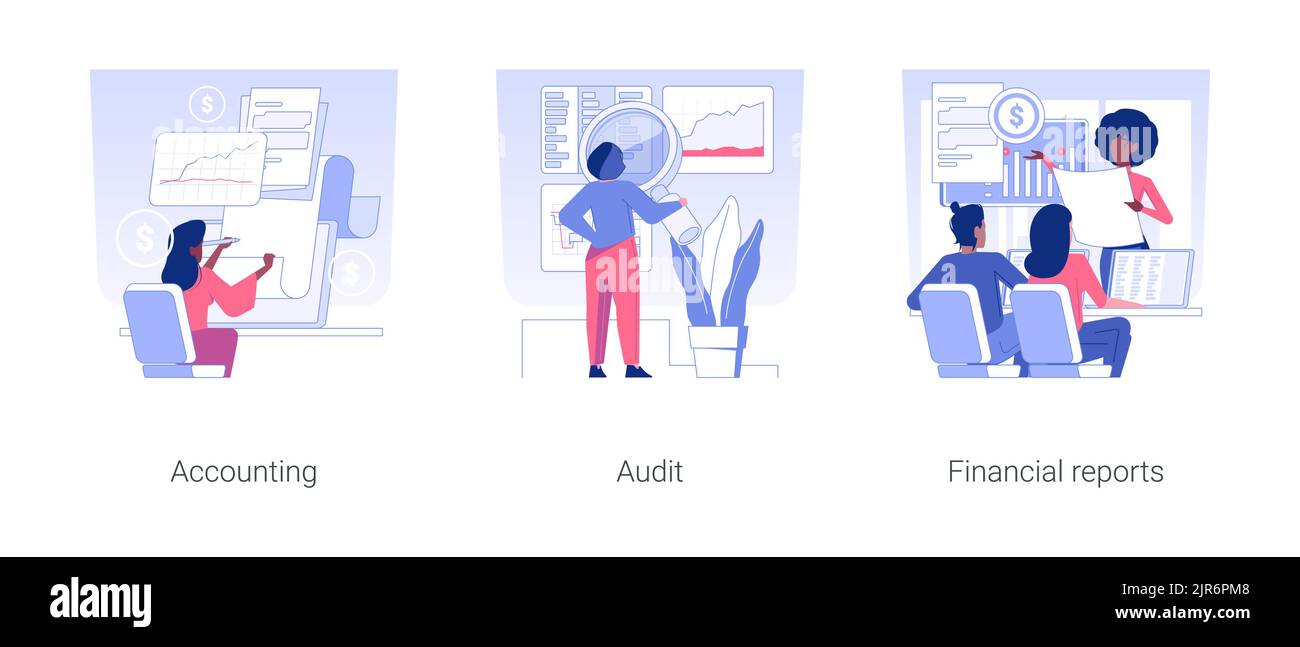 Financial department in corporation isolated concept vector ...