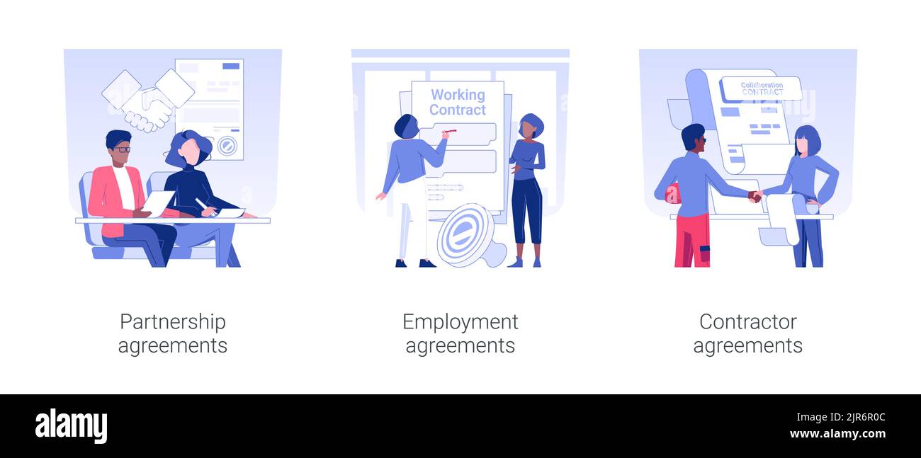 Company documentation isolated concept vector illustration set ...