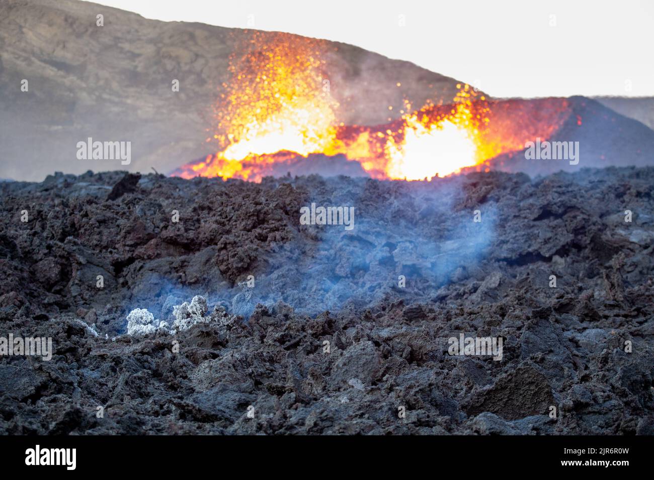 Eruption of the Meradalir Volcano, Reykjanes Peninsula, Iceland, August ...
