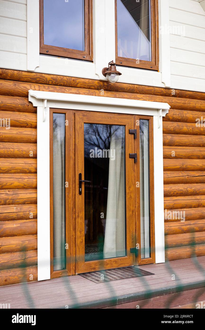 Front door facade siding hi-res stock photography and images - Alamy