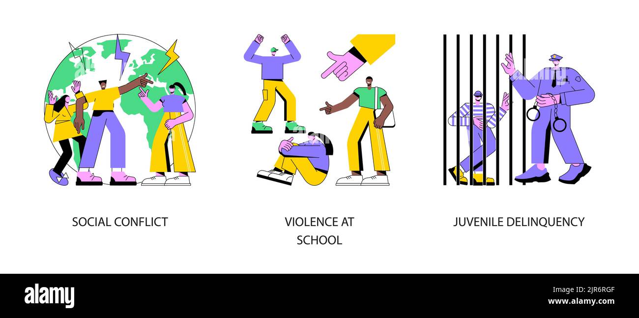 Juvenile violence Stock Vector Images - Alamy