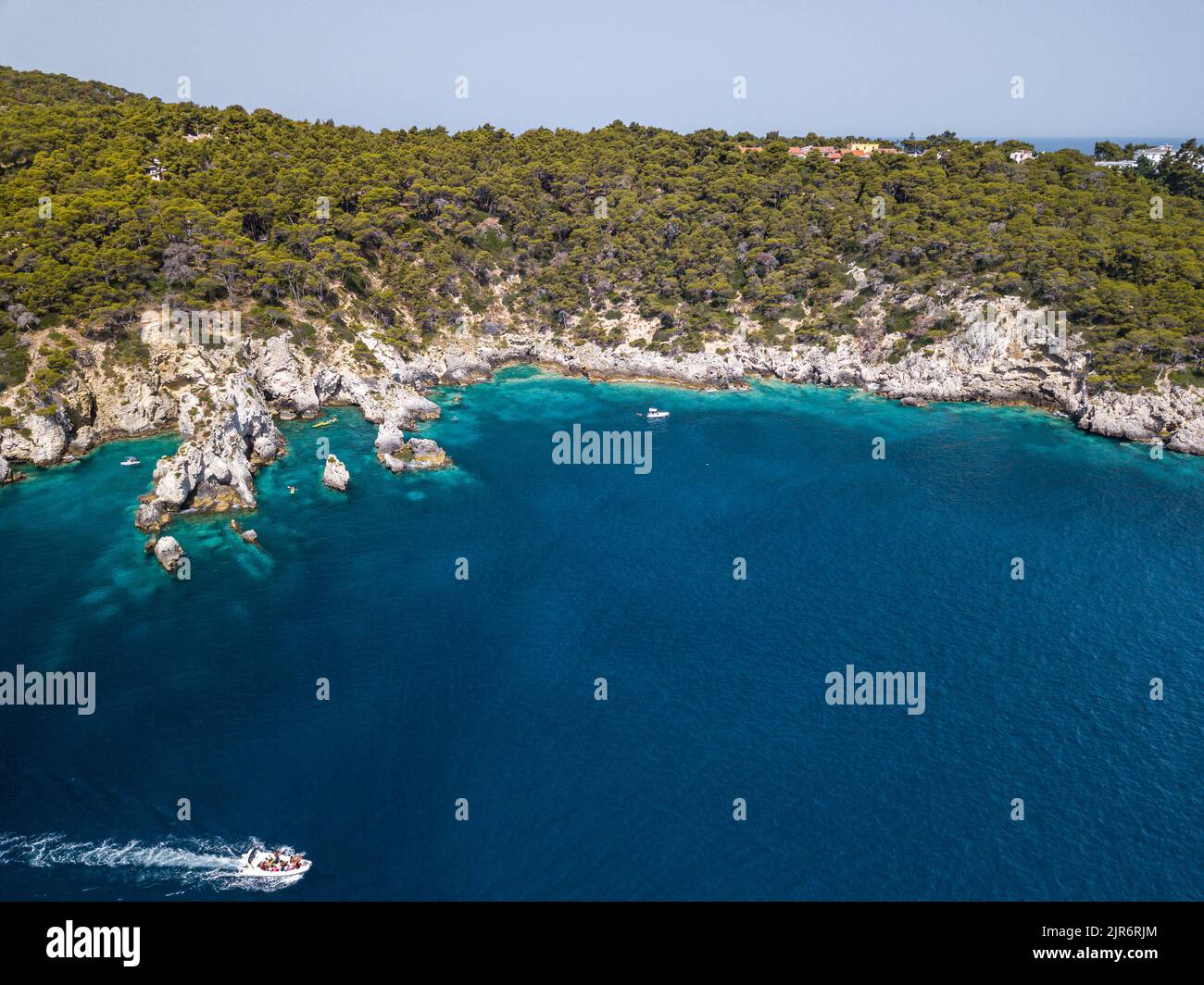 Italy, August 2022: aerial view of the archipelago of the Tremiti ...