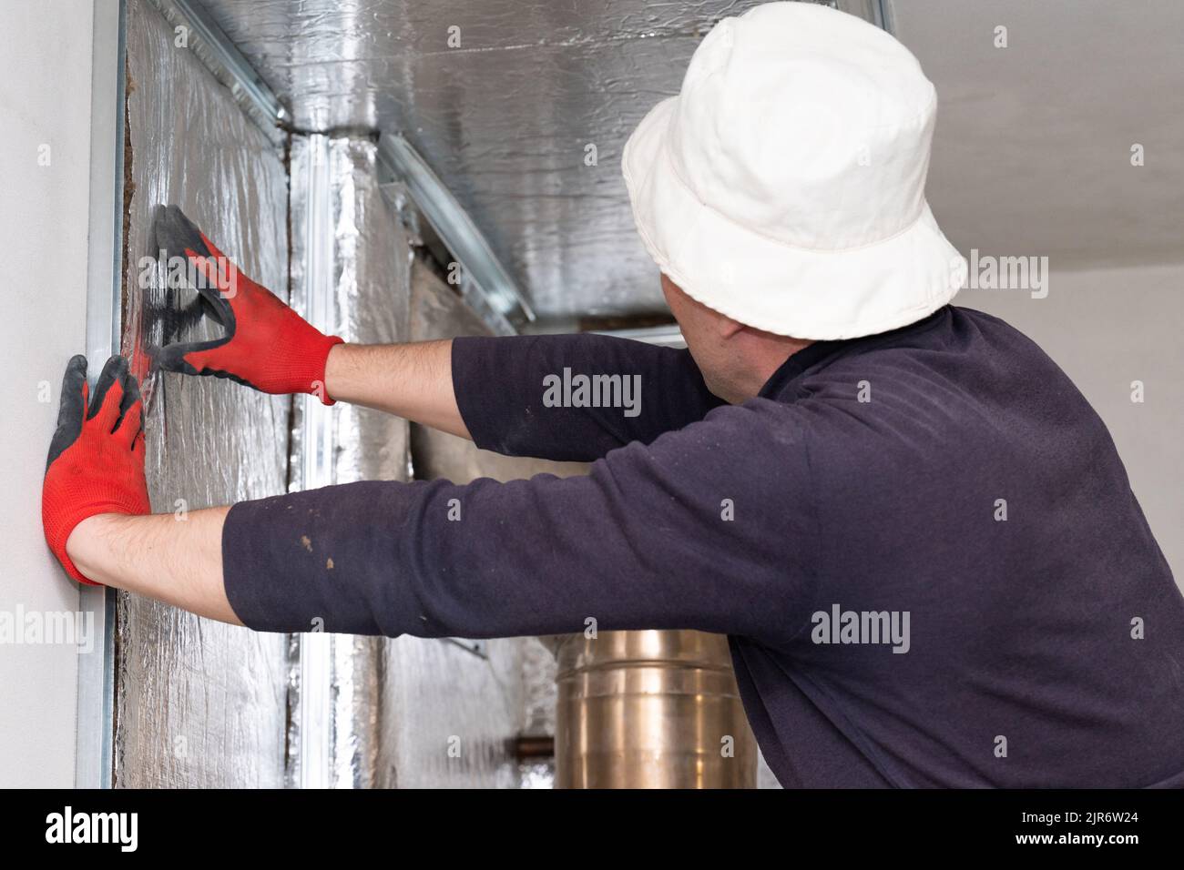 Mineral wool with foil, thermal protection for the wall from the ...
