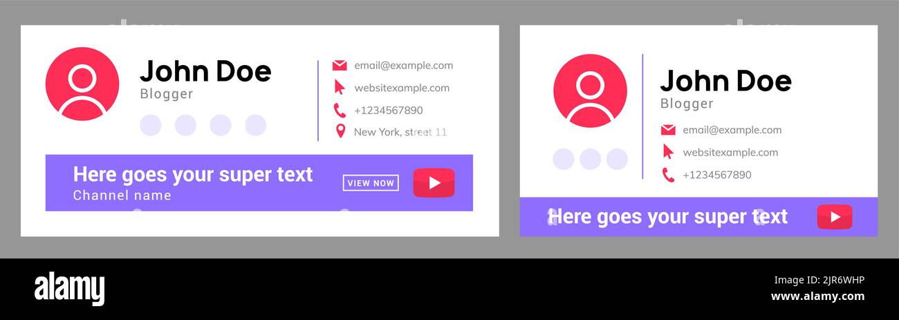 Email signature template design. Corporate mail business email ...