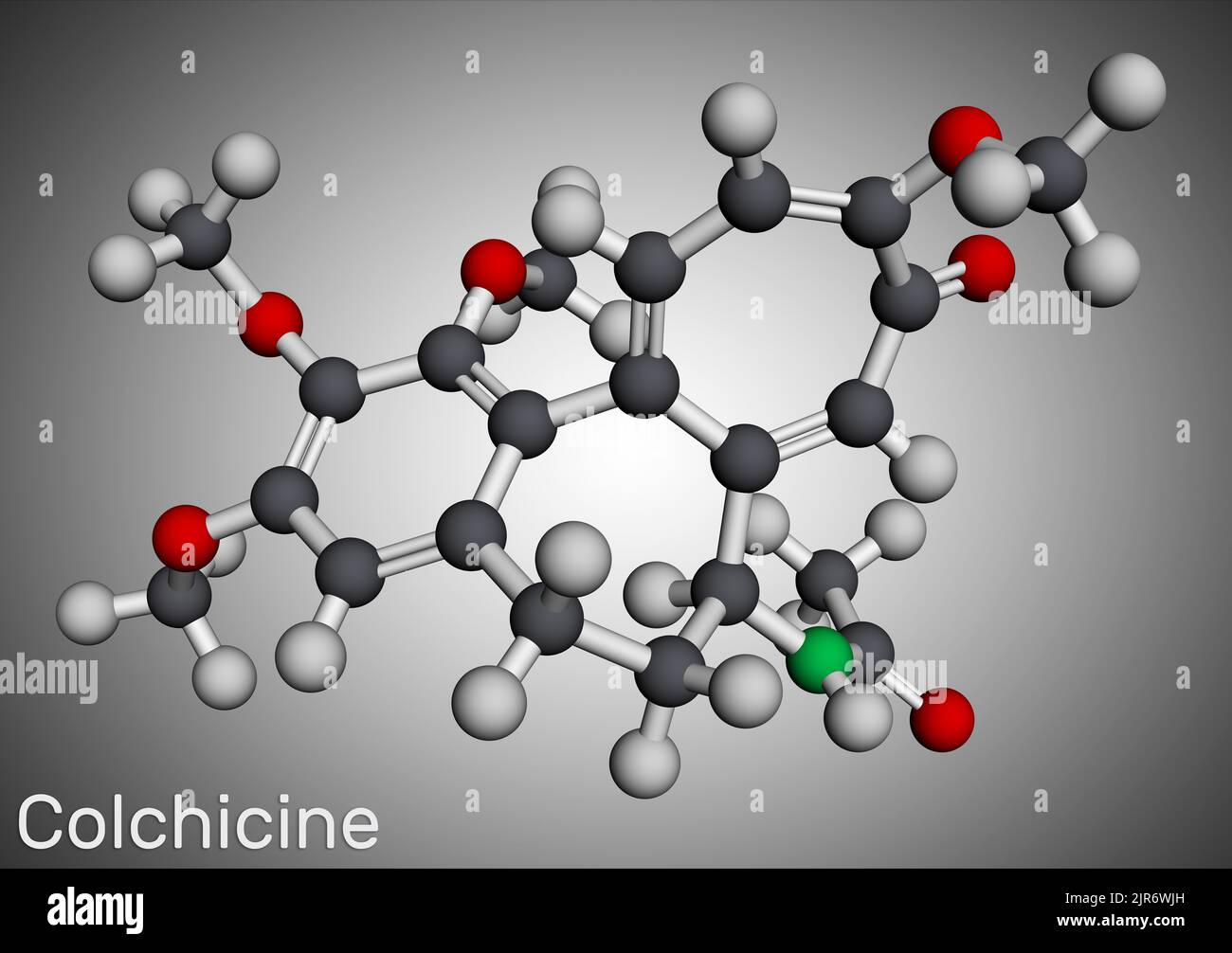 Colchicine Molecule It Is Alkaloid With Anti Gout And Anti Inflammatory Activities Used In The