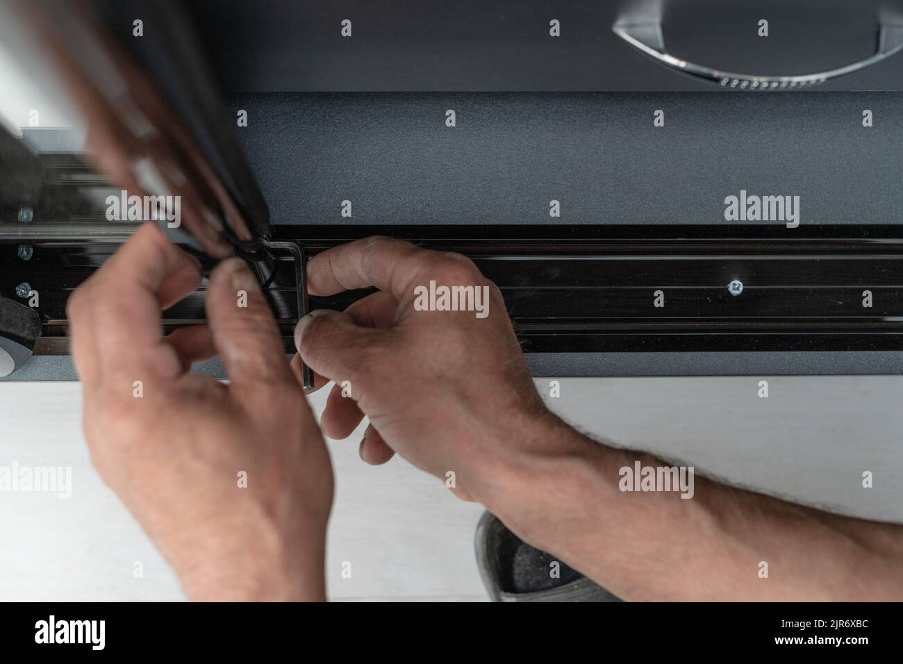 hexagonal key for adjusting the door in the closet, installation of the ...