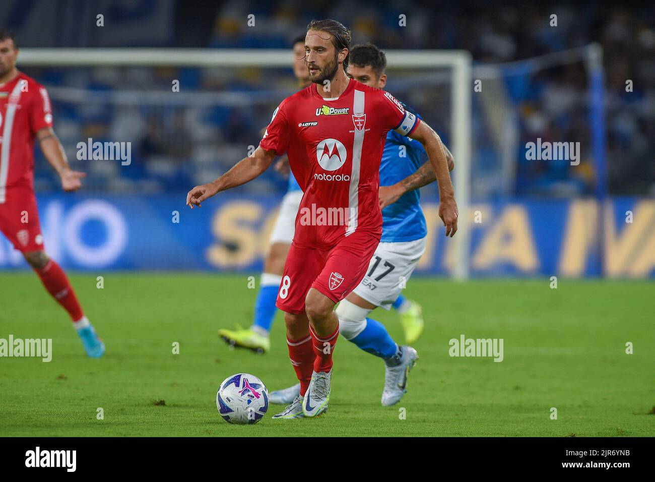 Naples, Italy. 21 Aug, 2022. Andrea Barberis of AC Monza during the ...