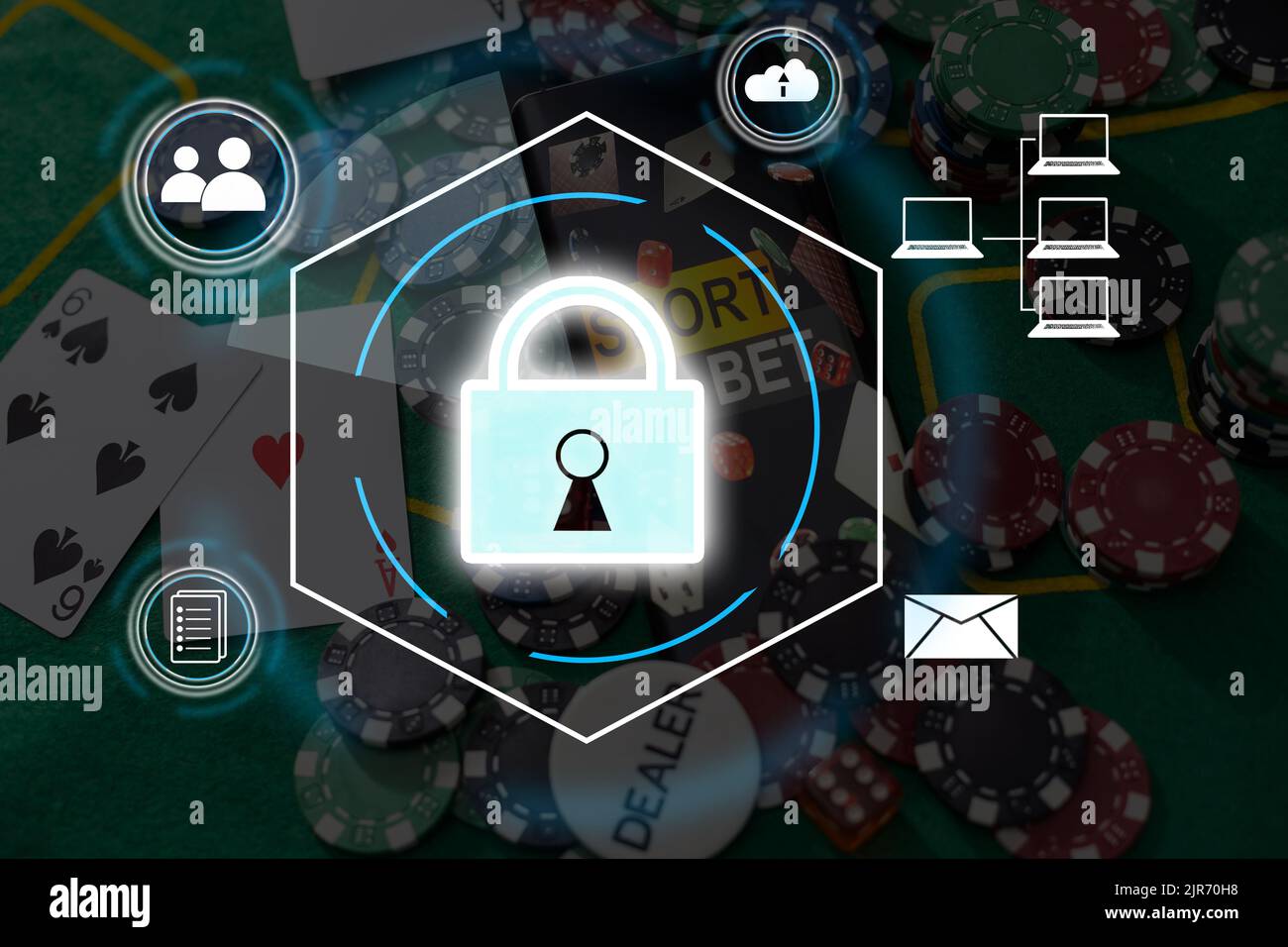 virtual icon protection, lock. Personal Data Protection Stock Photo - Alamy