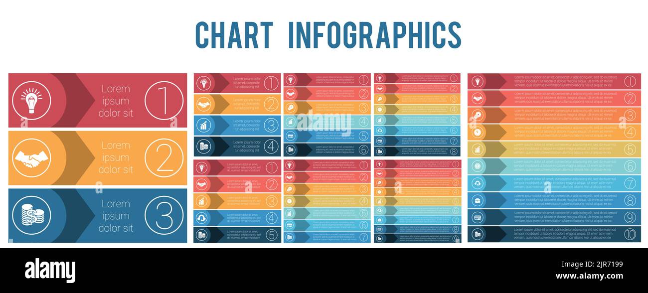 Chart infographic. Colorful strips. Business concept chart infographic ...