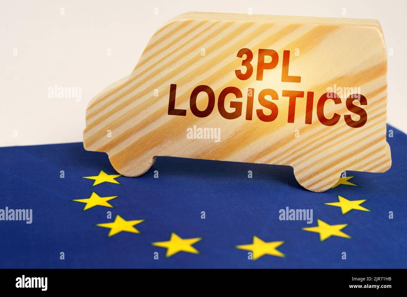 The concept of cargo transportation and logistics. On the flag of the ...