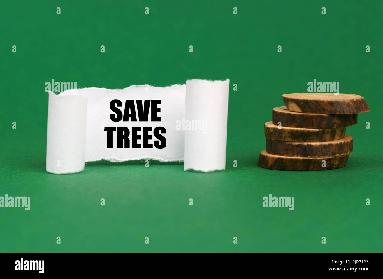 Save paper save trees message hi-res stock photography and images - Alamy