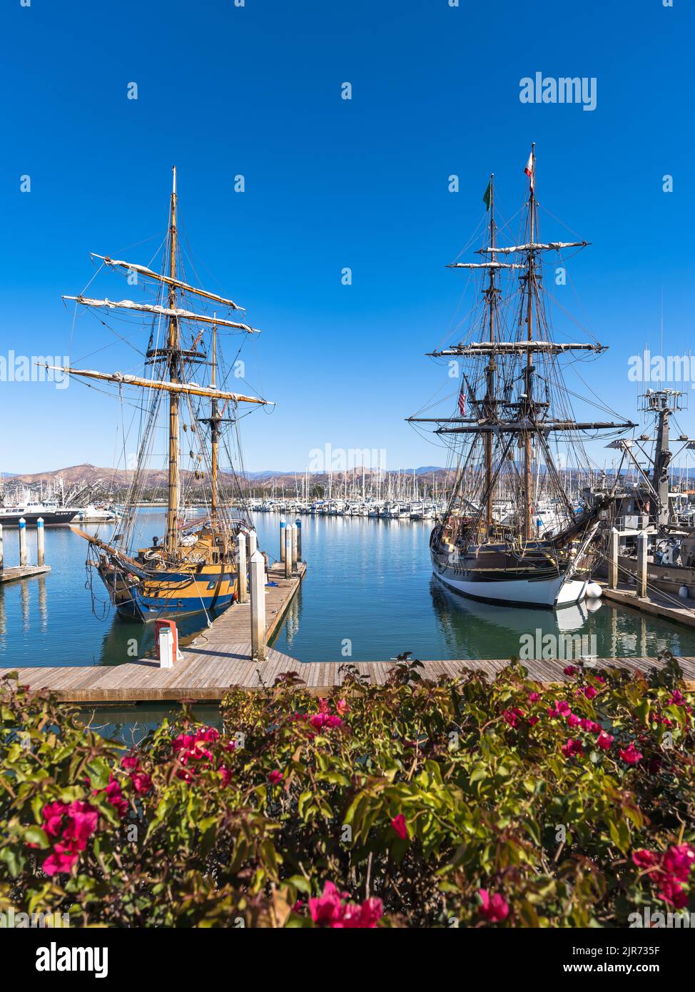 Topsail ketch HAWAIIAN CHIEFTAIN and brig LADY WASHINGTON in Ventura ...
