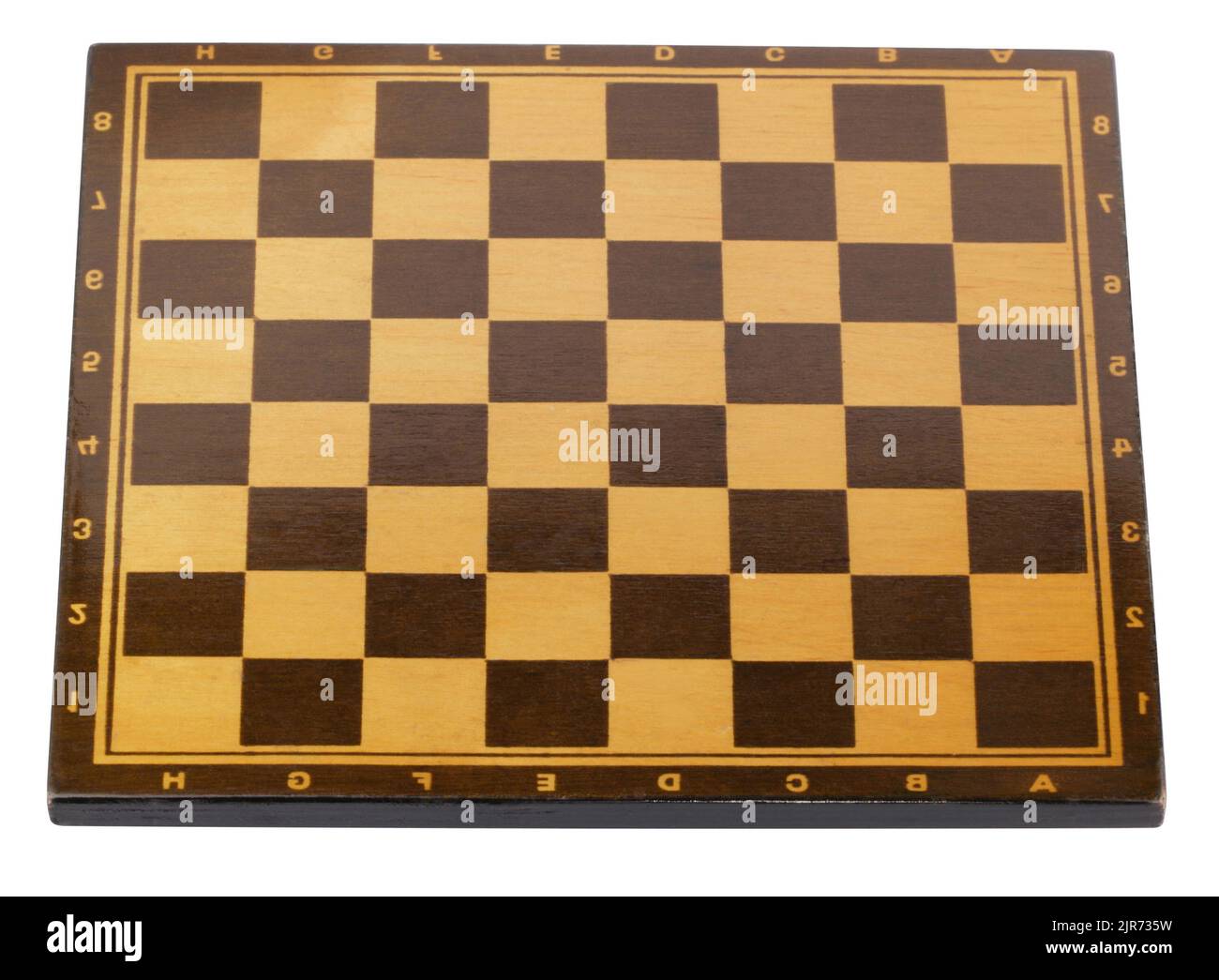 wooden empty chessboard isolated Stock Photo - Alamy
