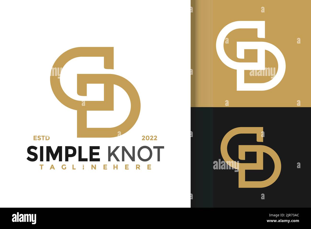 A vector of simple knot design logo with an editable text Stock Vector ...