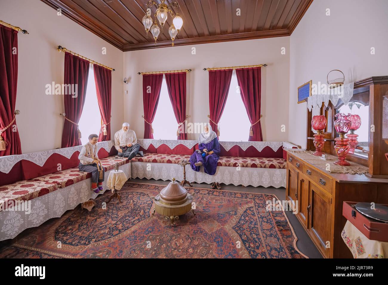 09 July 2022, Antalya, Turkey: Historical exhibition depicting an ...