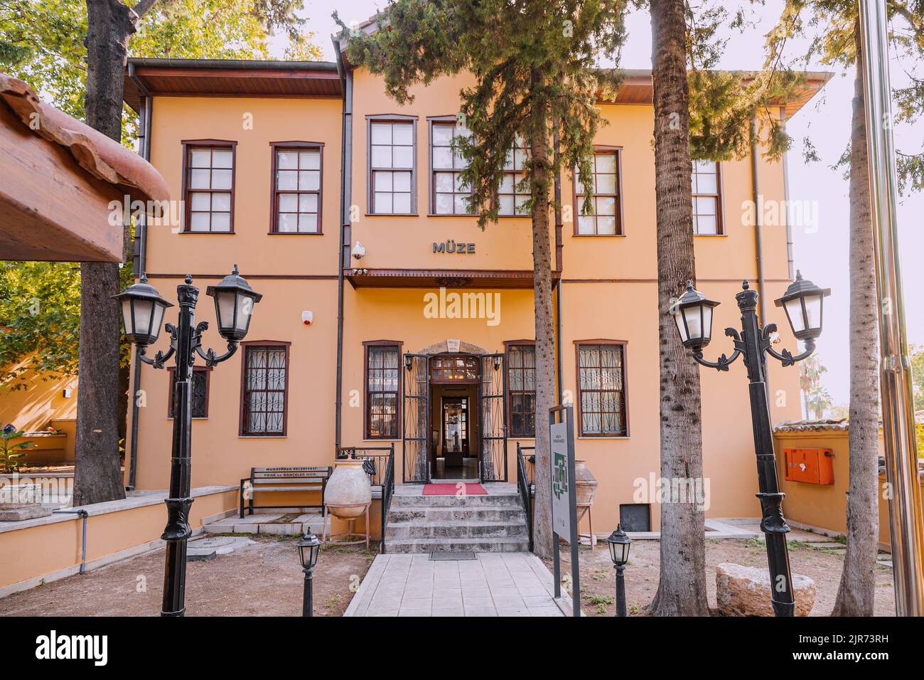 09 July 2022, Antalya, Turkey: Building entrance to ethnographic ...
