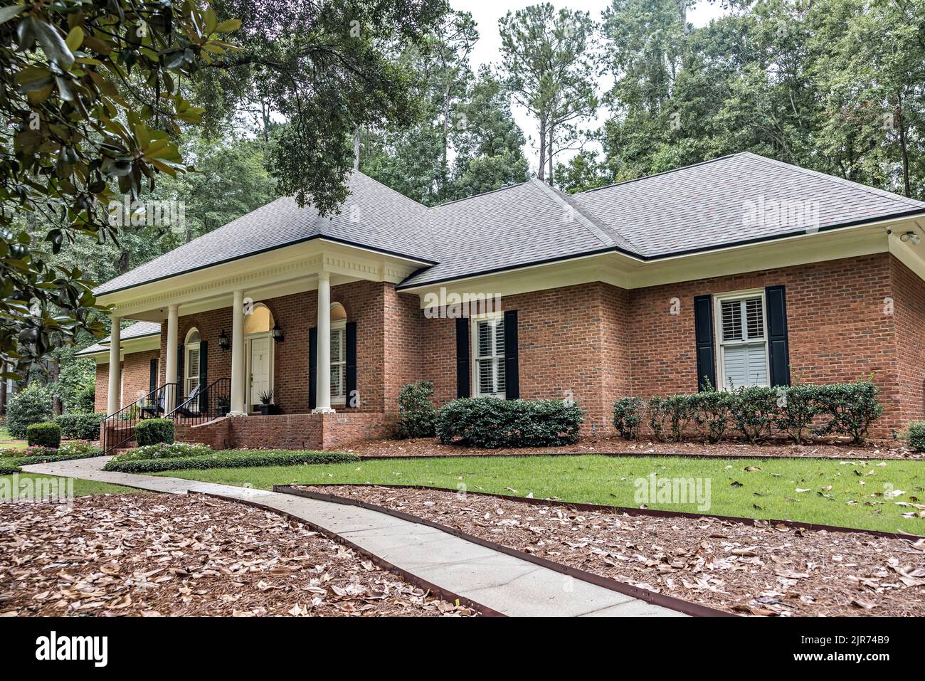 Red Brick Ranch Style House