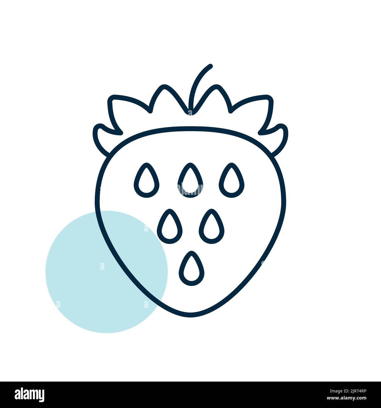 Strawberry vector icon. Graph symbol for food and drinks web site, apps ...